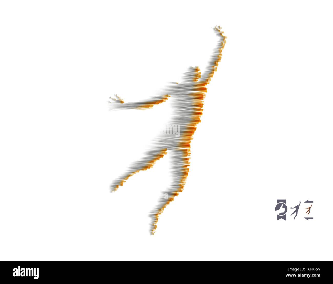 Business, freedom or happiness concept. 3d model of man. Human body ...