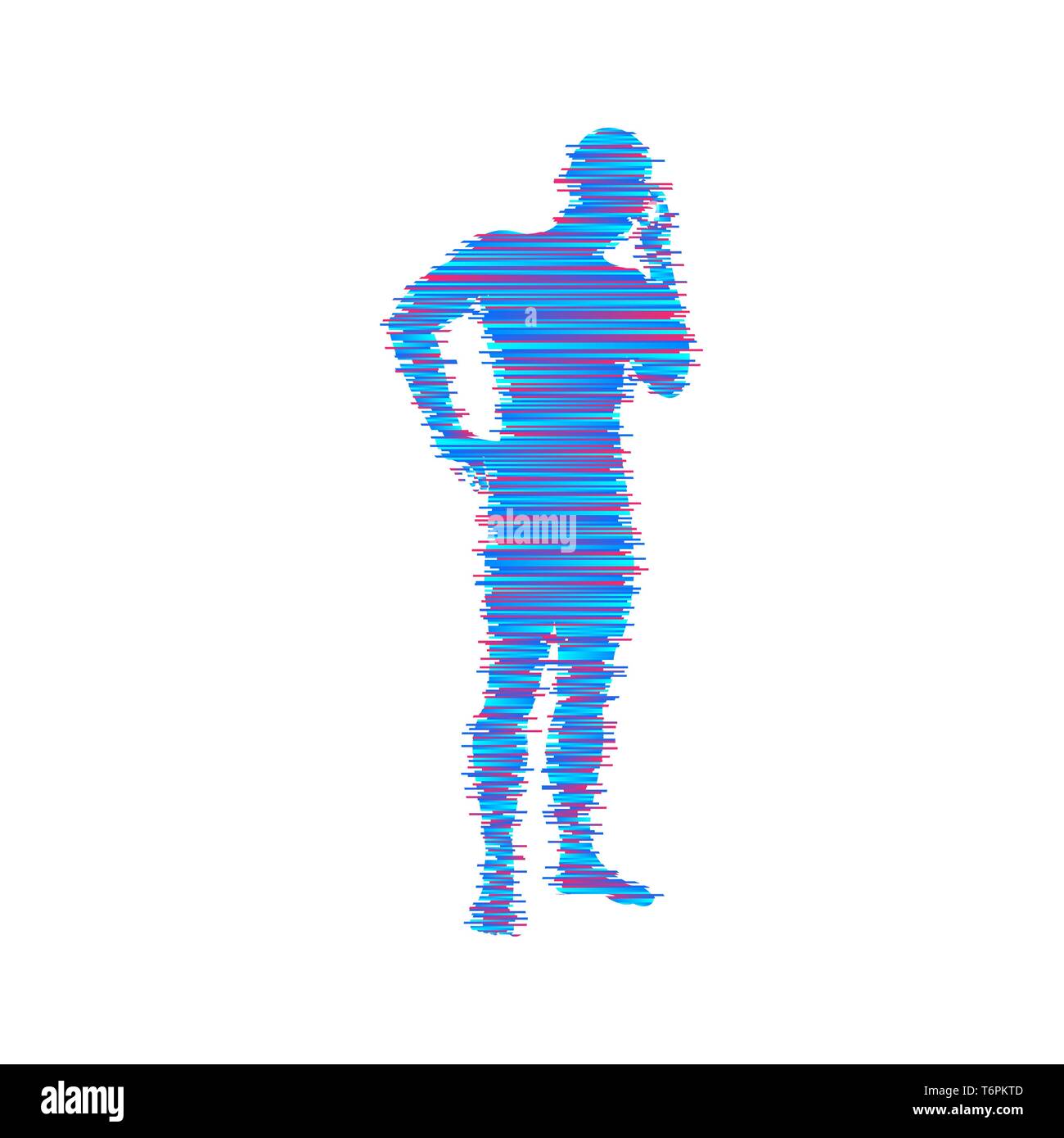 Man Thinking Silhouette Vector