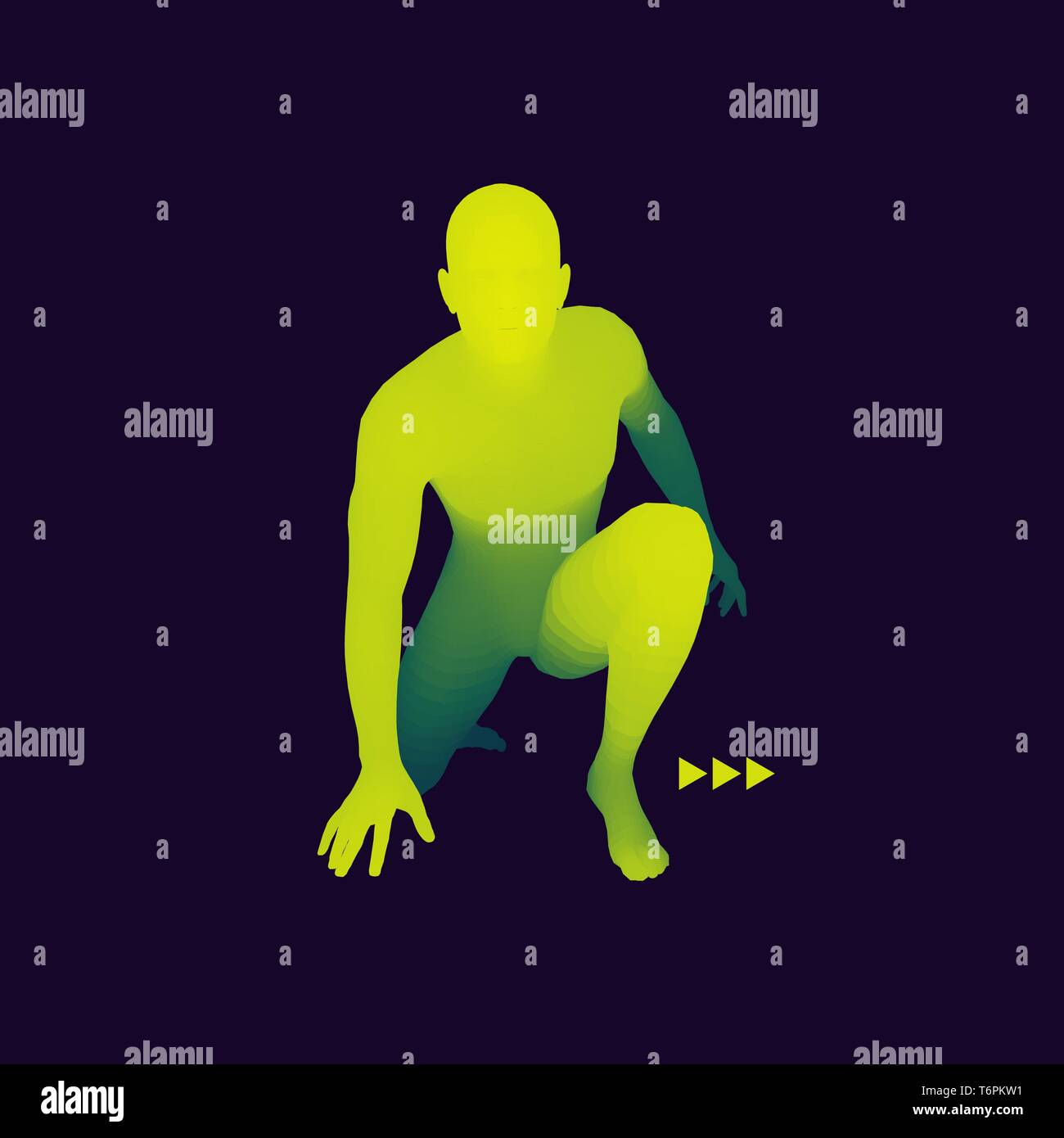 Athlete at Starting Position Ready to Start a Race. Runner Ready for ...