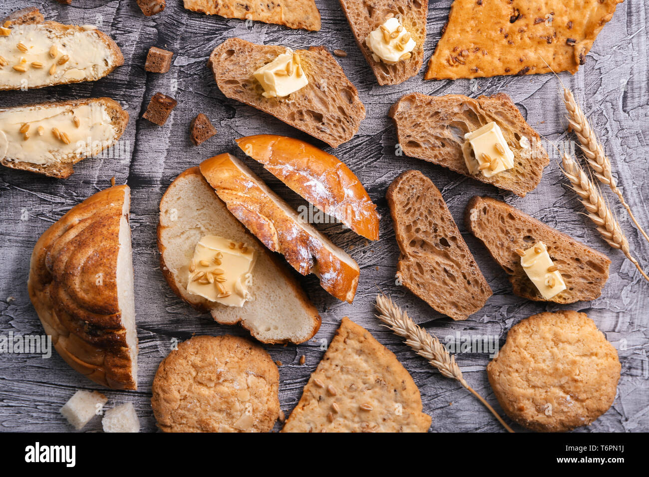 Flat lay composition freshly hi-res stock photography and images - Alamy