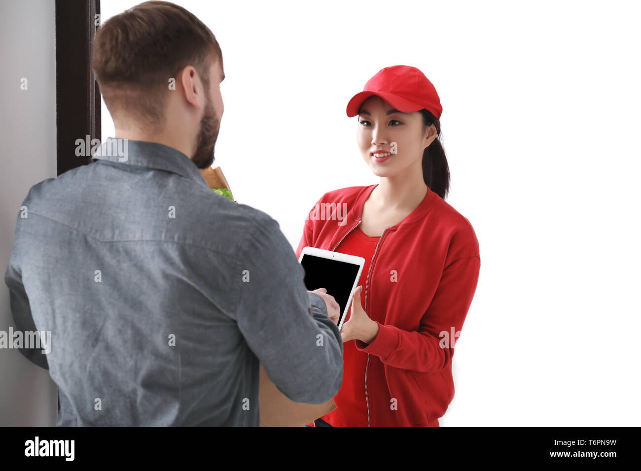 Signing delivery device hi-res stock photography and images - Alamy