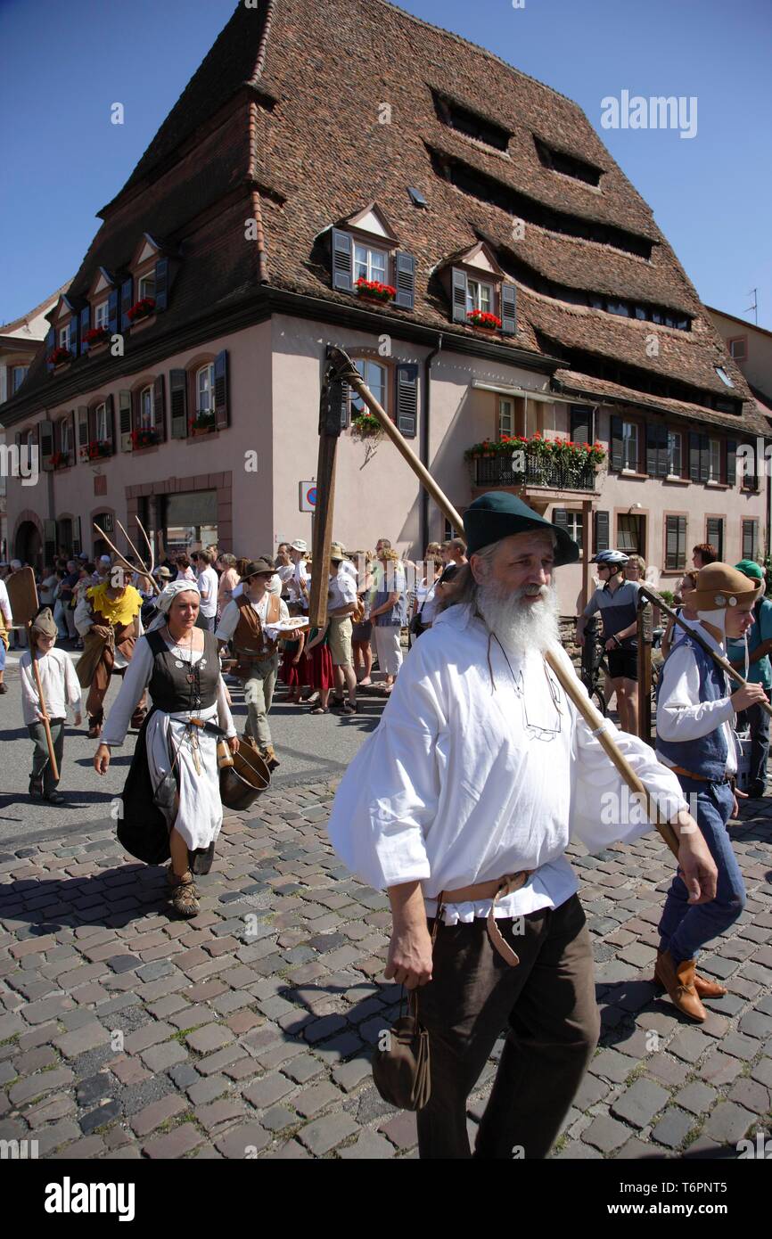 Medieval parade in Wissembourg, Alsace, France, Europe Stock Photo - Alamy