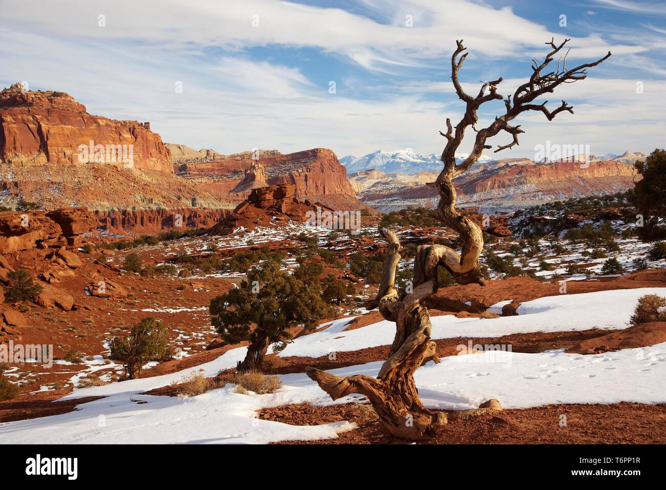 Capitol Reef National Park in winter, Utah, USA Stock Photo - Alamy