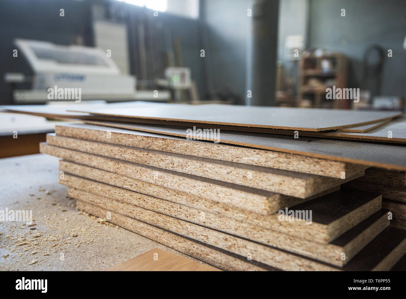 Wood timber production Stock Photo - Alamy