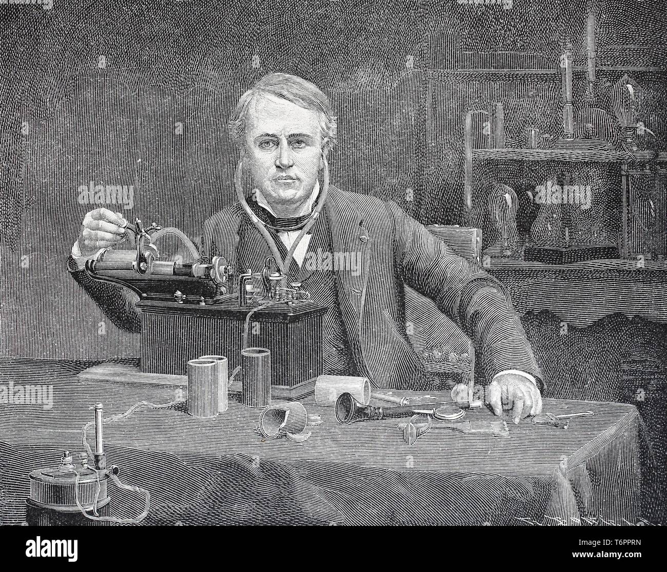 Thomas alva edison illustration hi-res stock photography and images - Alamy