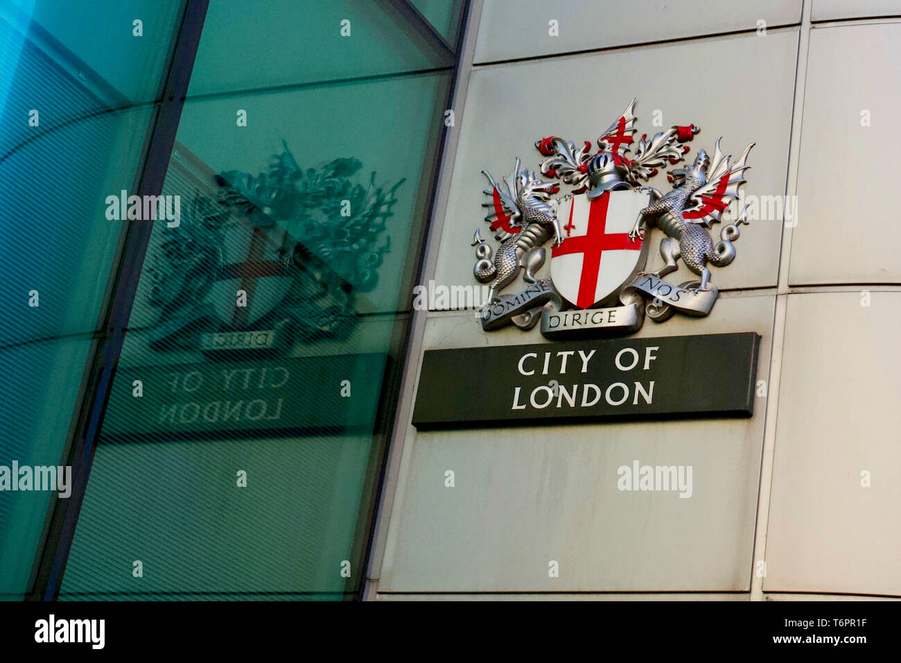 Reflection off glass window, London, England Stock Photo - Alamy