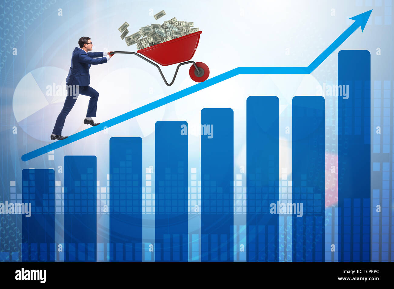 Man wheelbarrow full cash hi-res stock photography and images - Alamy