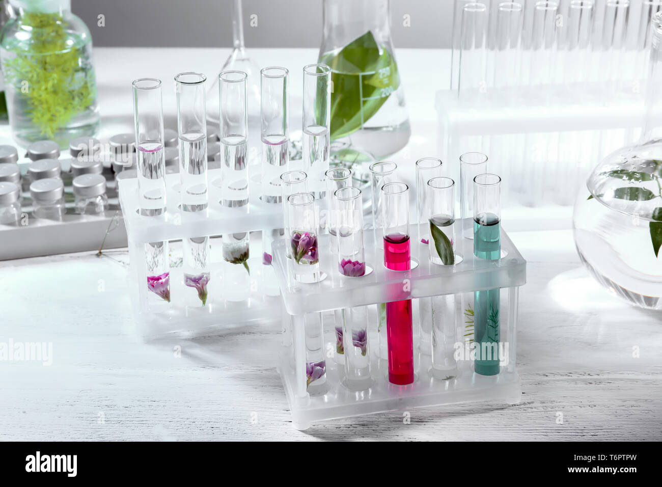 Experiment test tubes racks hi-res stock photography and images - Alamy