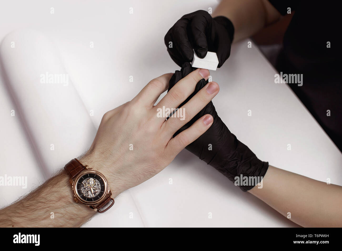 Male clean hands nails hi-res stock photography and images - Alamy