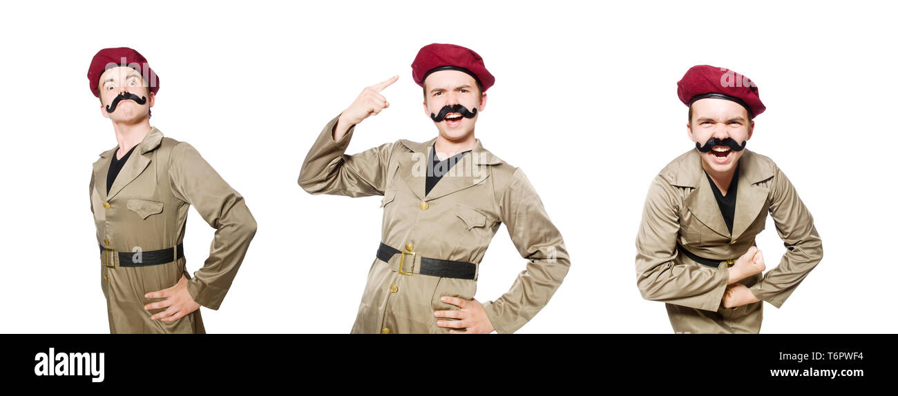 Funny soldier in military concept Stock Photo - Alamy