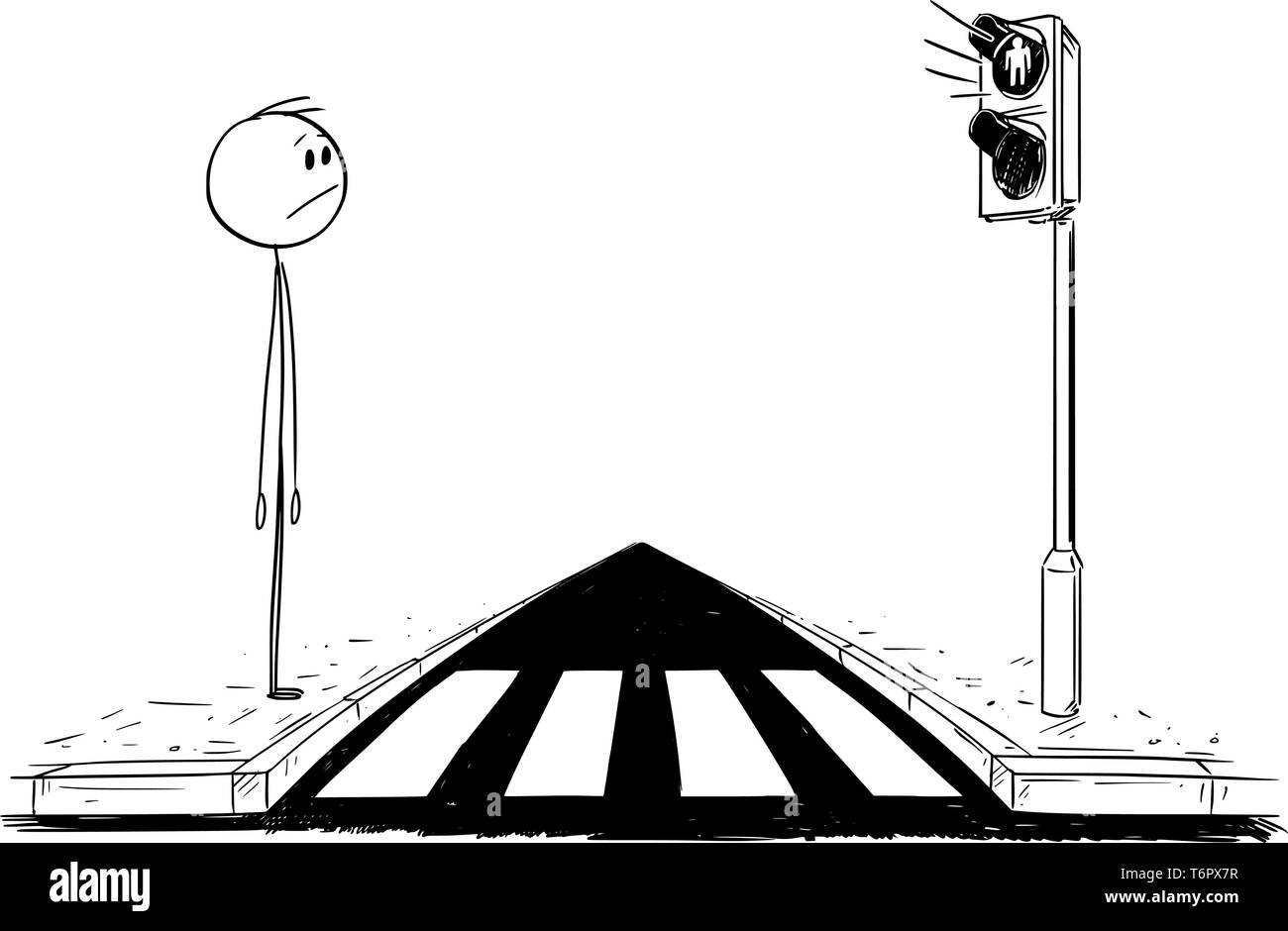 Pedestrian wait Stock Vector Images - Alamy