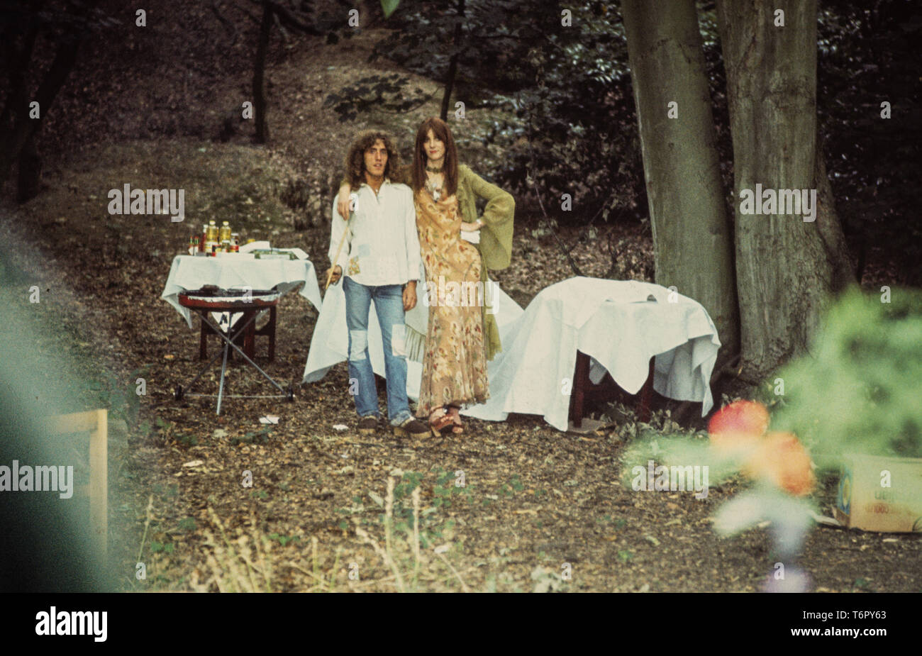1971 Roger Daltrey with wife. The Who , Surrey, Great Britain, (Photo ...