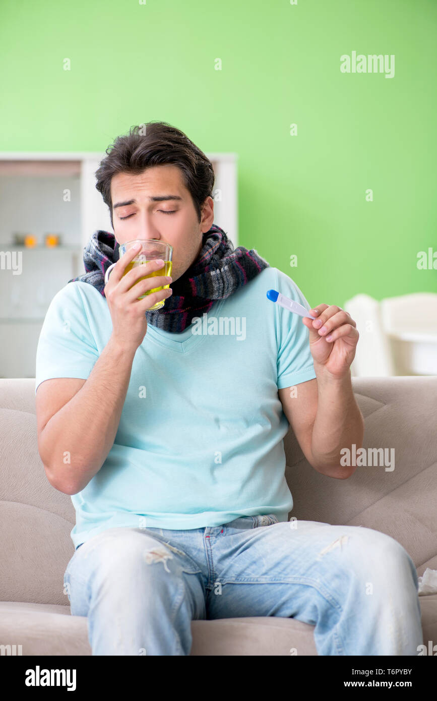 Patient suffering from high fever hi-res stock photography and images ...