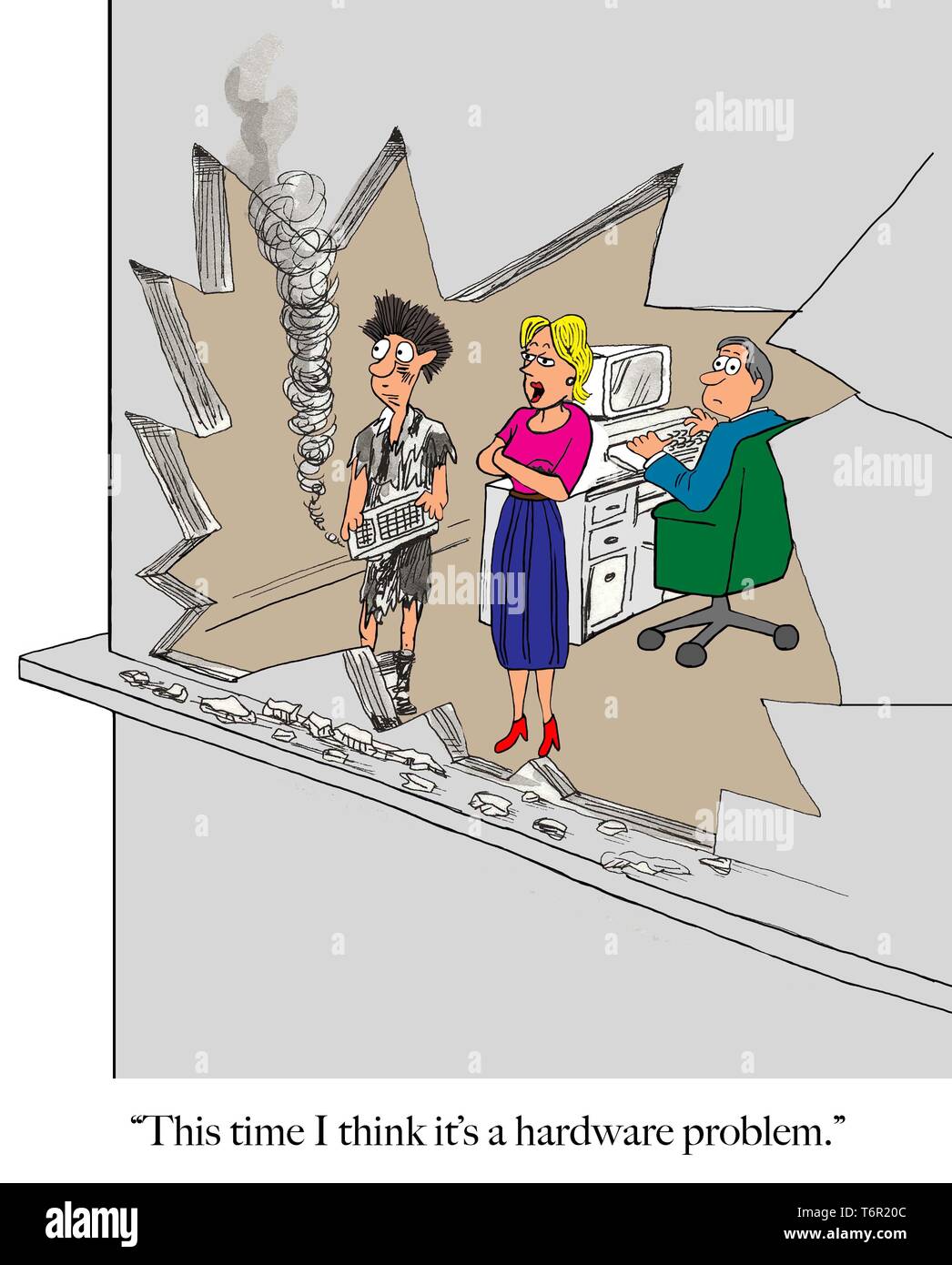 Cartoon computer hi-res stock photography and images - Alamy