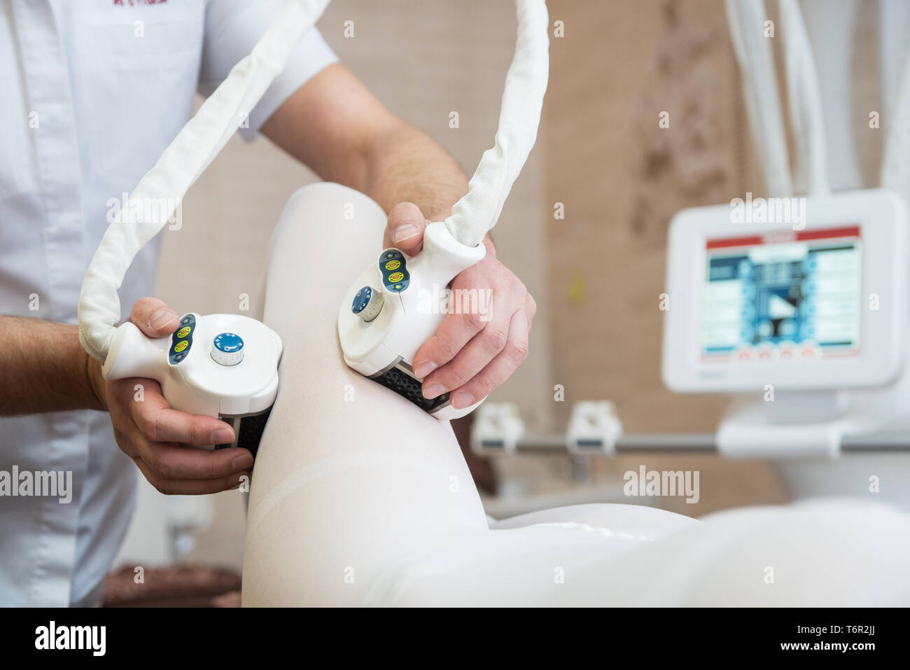 Procedure laser lipolysis Stock Photo - Alamy