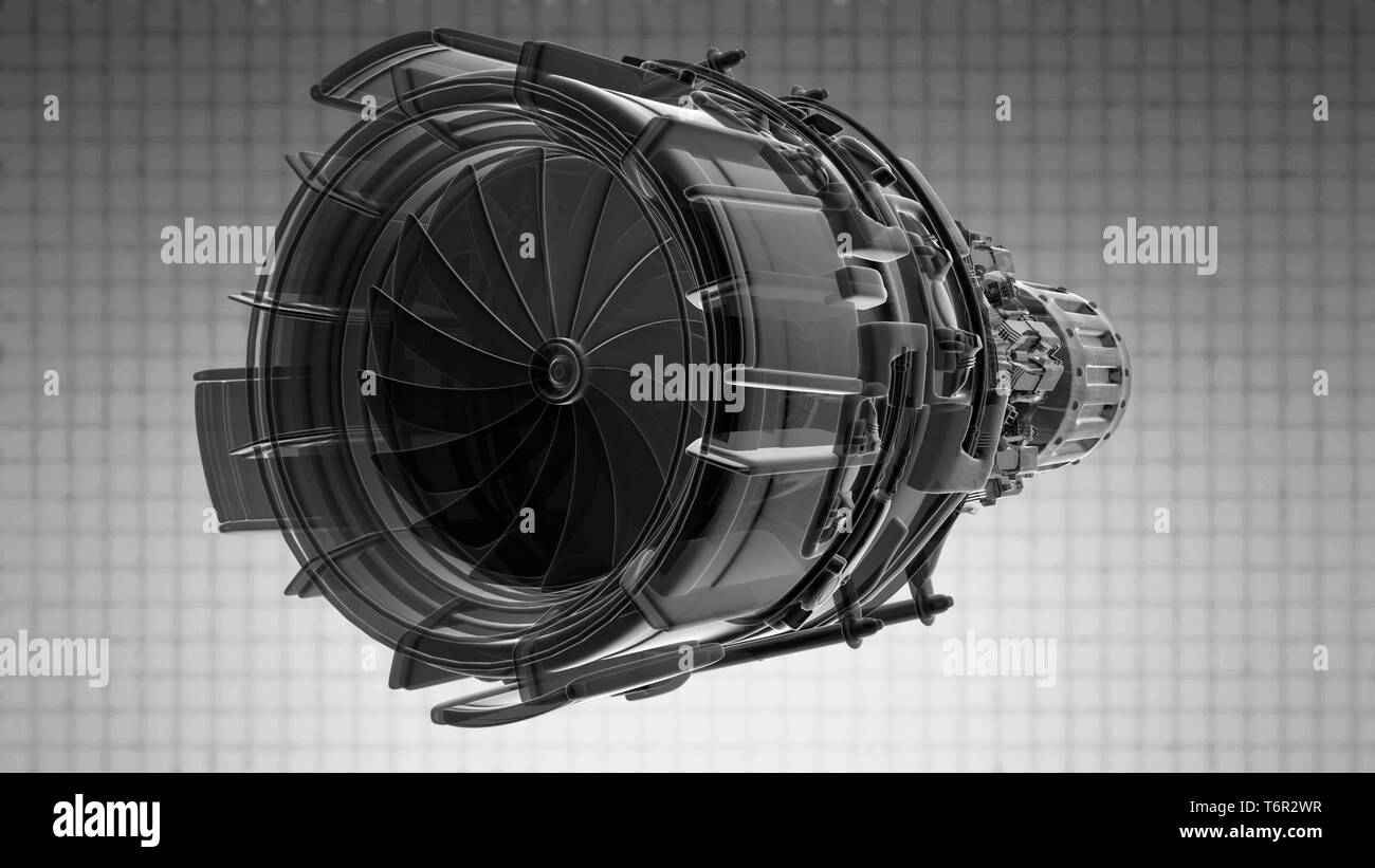 Rotate Jet Engine Turbine Stock Photo - Alamy