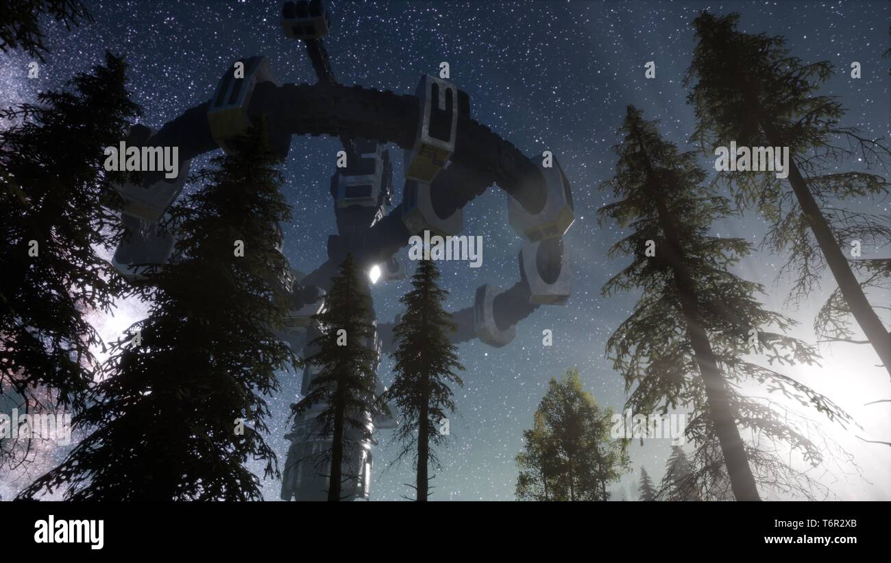 Ufo over forest hi-res stock photography and images - Alamy