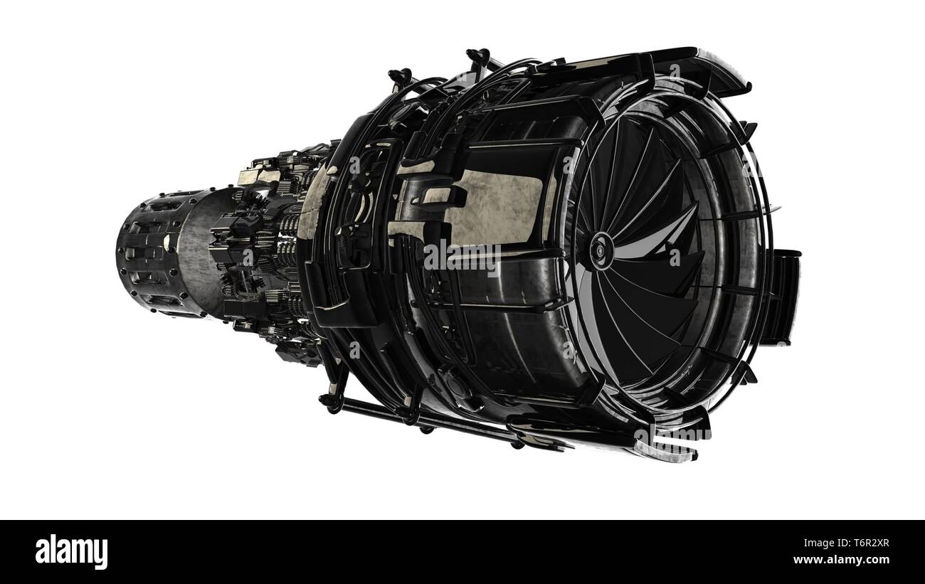 Rotate Jet Engine Turbine Stock Photo - Alamy