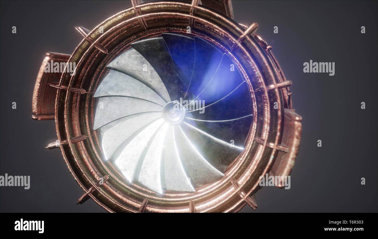 Rotate Jet Engine Turbine Stock Photo - Alamy