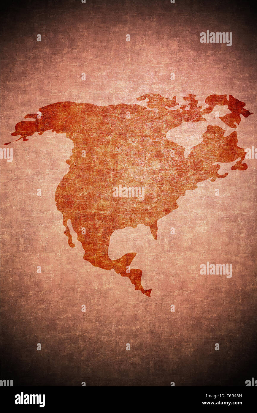 north america continent on paper background texture Stock Photo - Alamy
