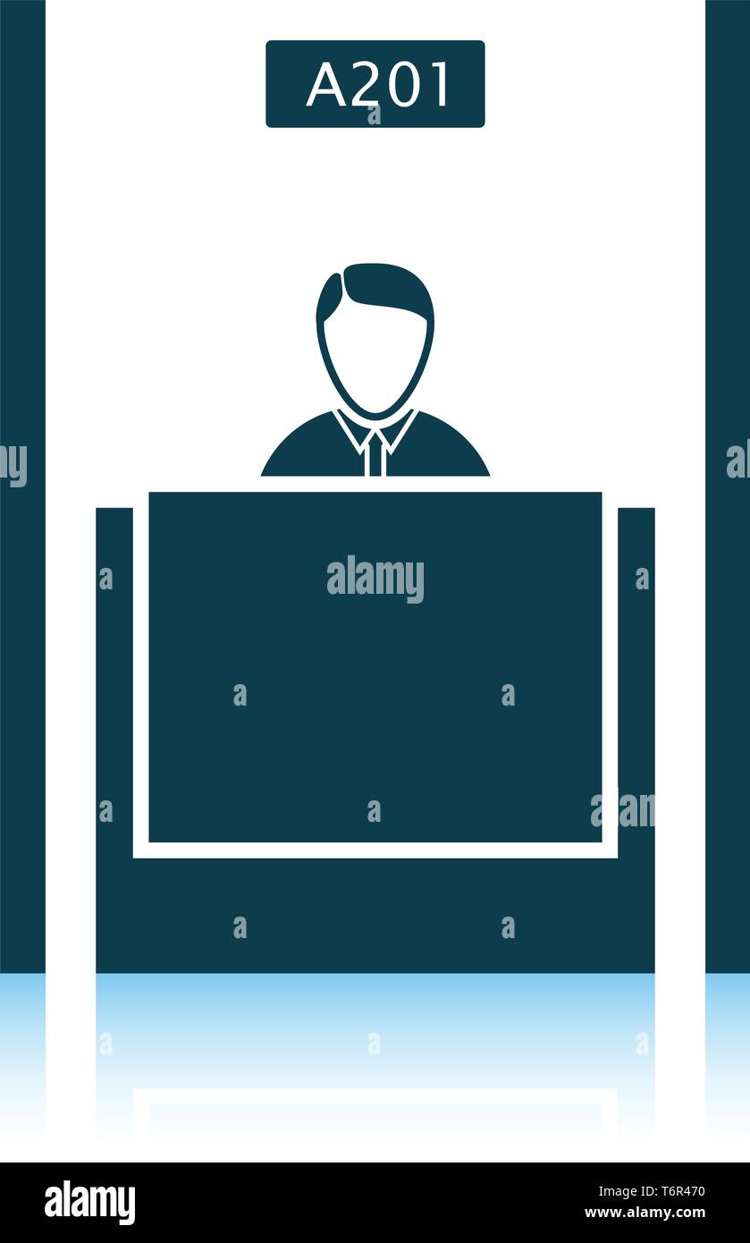 Bank clerk icon. Shadow reflection design. Vector illustration Stock ...