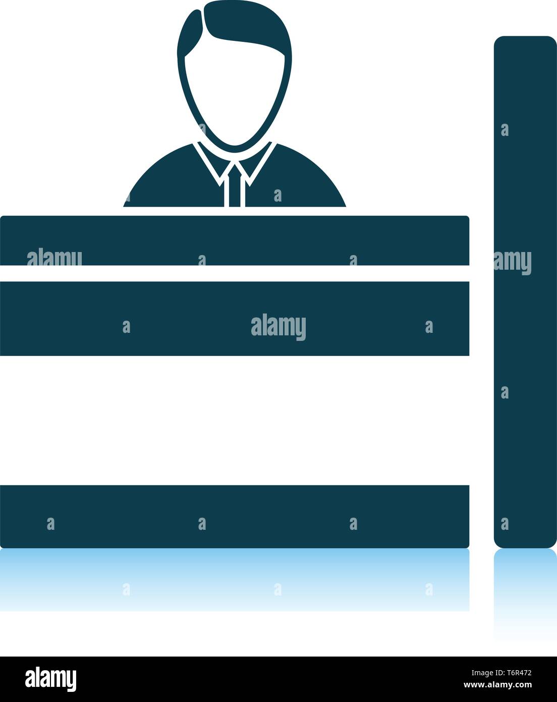 Bank clerk icon. Shadow reflection design. Vector illustration Stock ...
