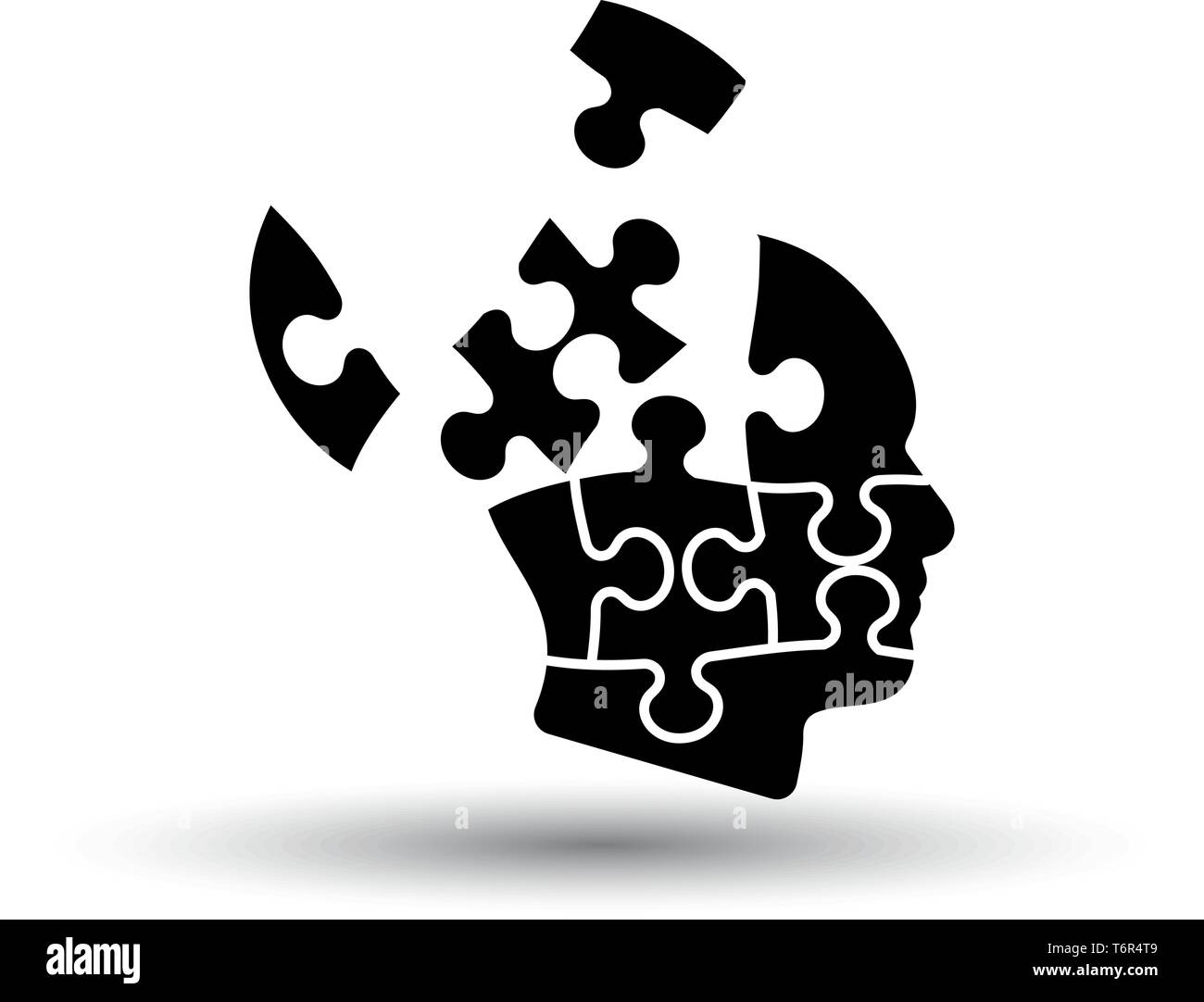 Solution Icon. Black on White Background With Shadow. Vector ...