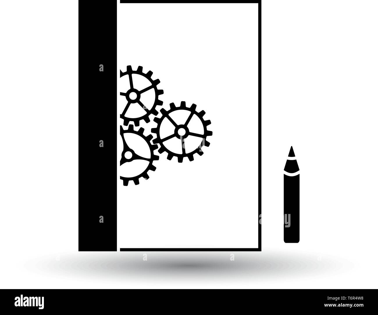 Product Development Icon. Black on White Background With Shadow. Vector ...