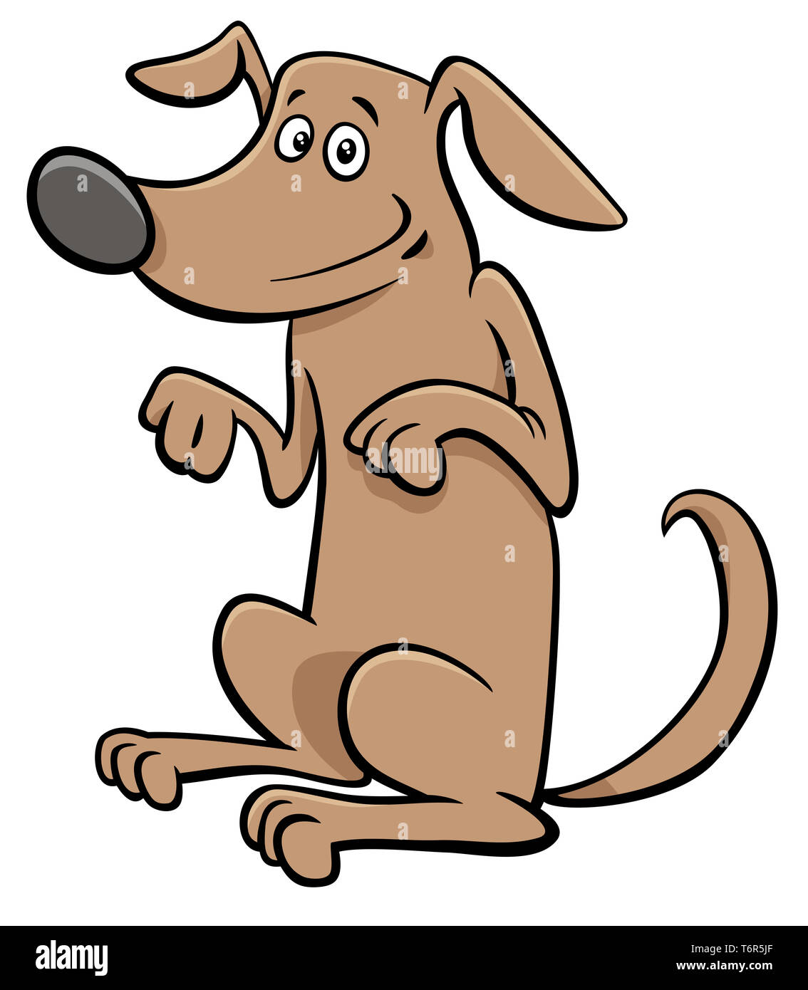 standing dog pet cartoon character Stock Photo - Alamy