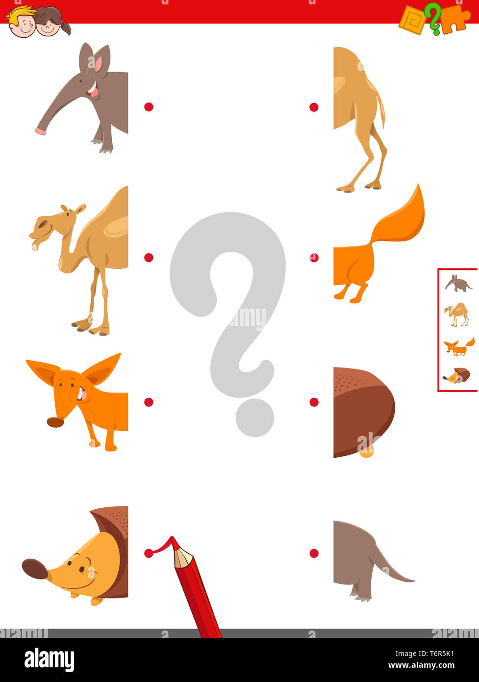 Cartoon camel jigsaw puzzle game hi-res stock photography and images ...