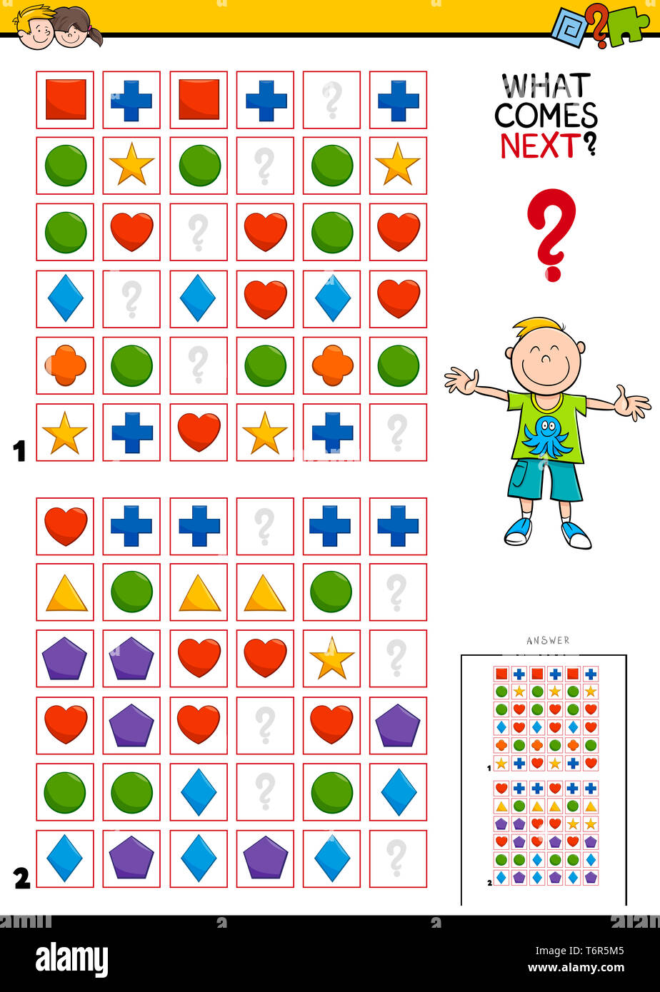 fill the pattern educational game for kids Stock Photo - Alamy
