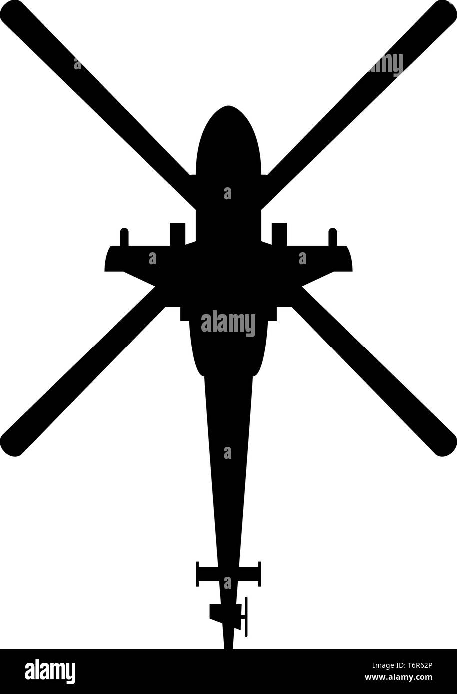 Apache Helicopter Top View