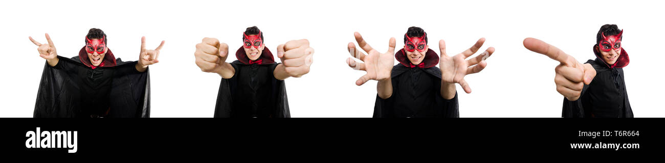 Funny devil isolated on the white background Stock Photo - Alamy