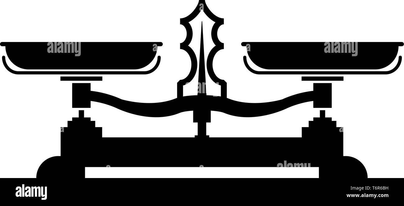 Balancing scales Store weigher Libra icon black color vector ...