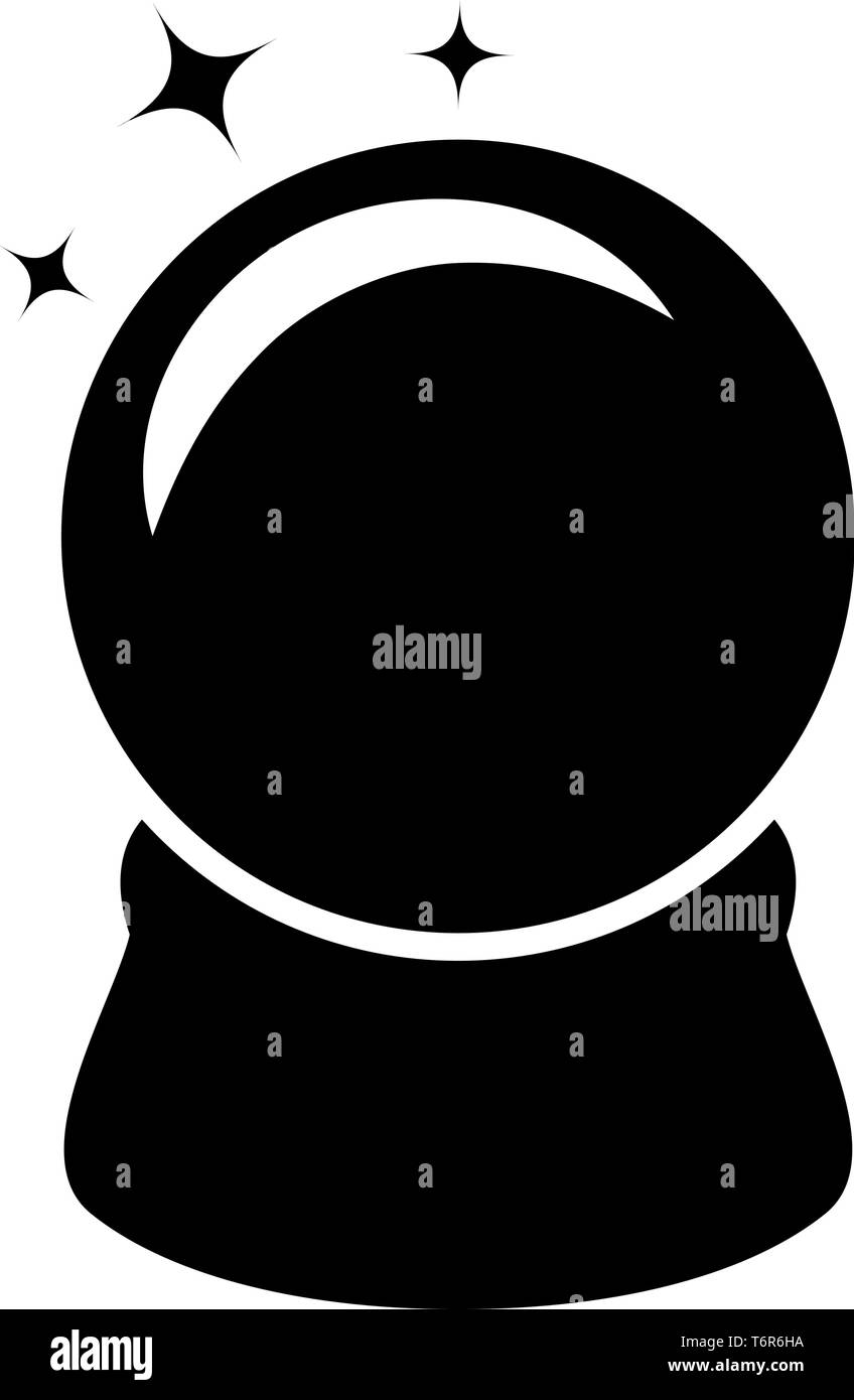 Crystal ball Glass sphere Spirutual concept Magic crystal ball icon ...