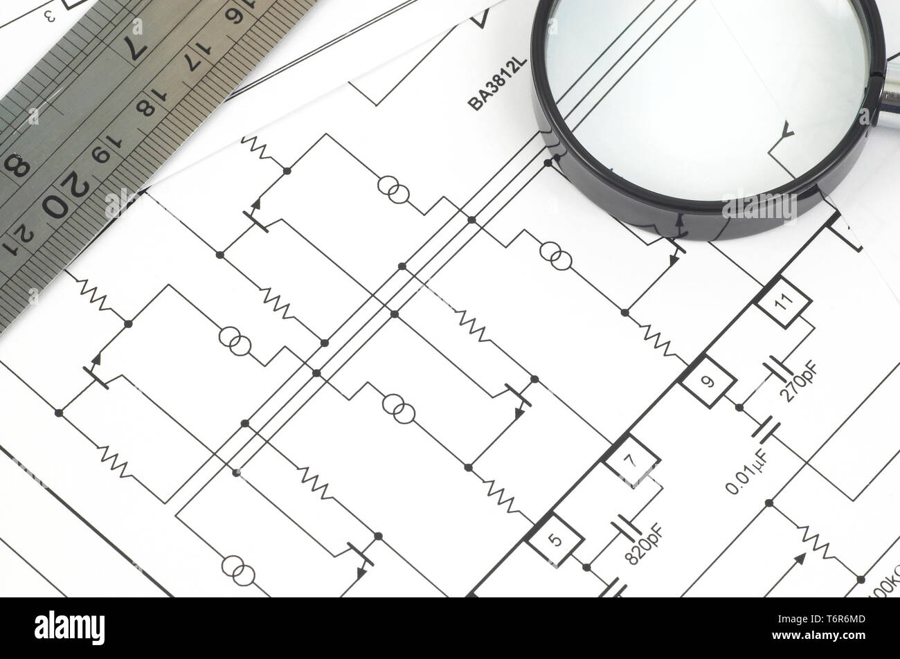 generic electrical scheme Stock Photo - Alamy