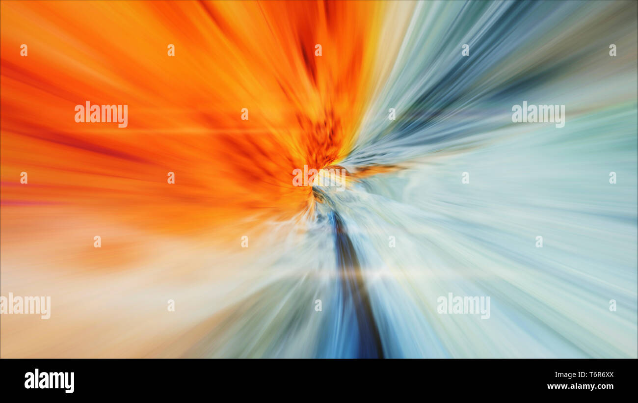 Interstellar, time travel and hyper jump in space. Flying through ...