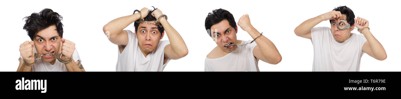 Funny man suffering from mental disorder Stock Photo - Alamy