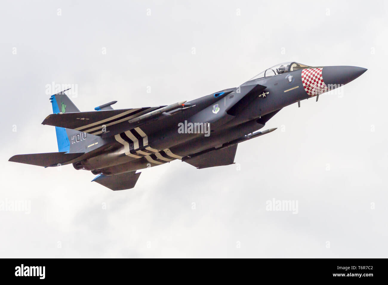 Mcdonald Douglas F-15C Eagle in special heritage colours. Aircraft is ...