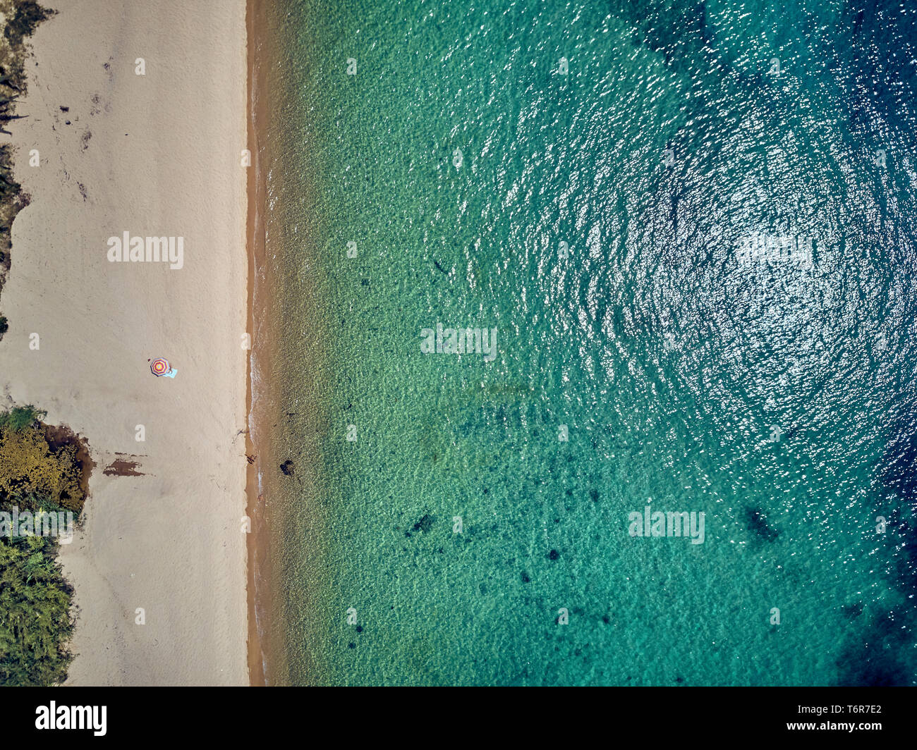 Beautiful beach aerial shot sithonia hi-res stock photography and ...