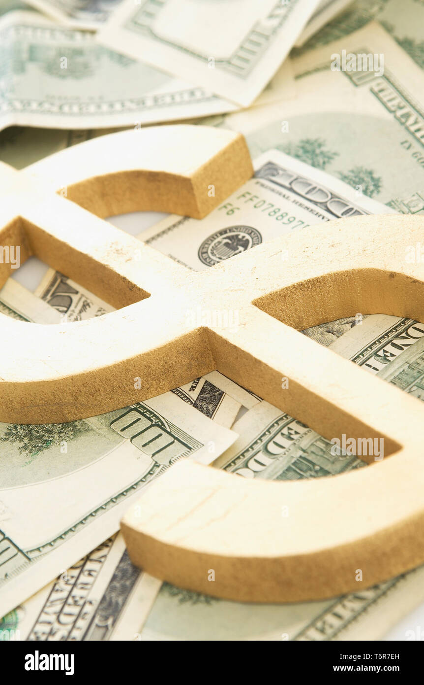 Us dollars background with dollar sign, shallow dof Stock Photo - Alamy