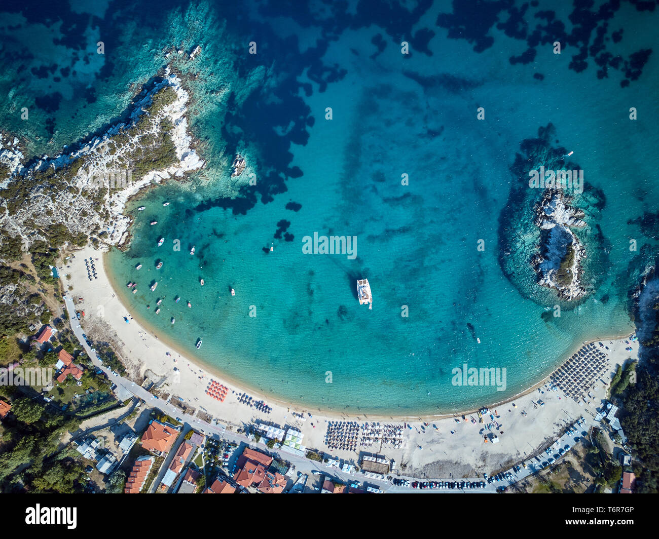 Aerial view beach kalamitsi hi-res stock photography and images - Alamy