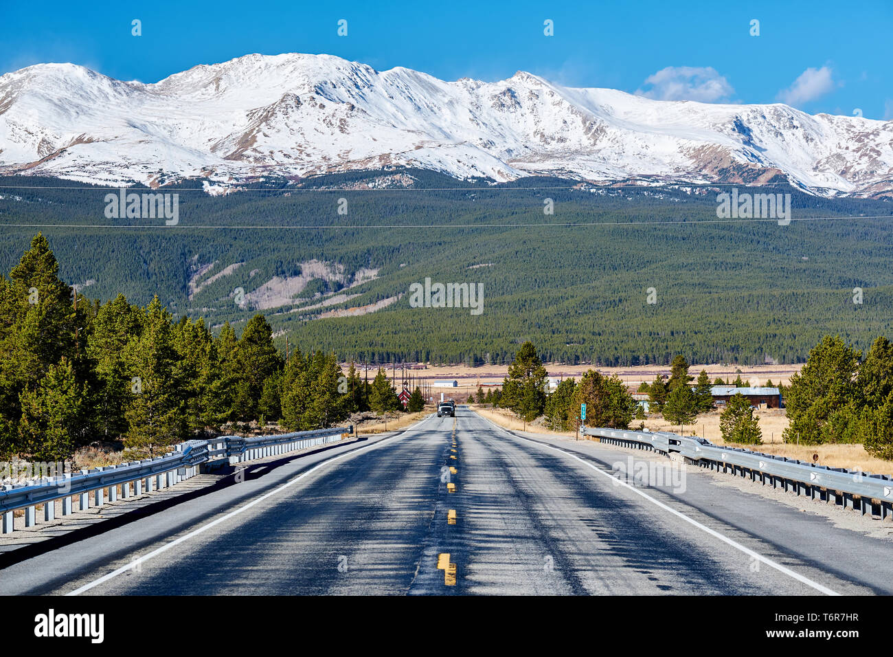 Highway in Colorado Rocky Mountains Stock Photo - Alamy