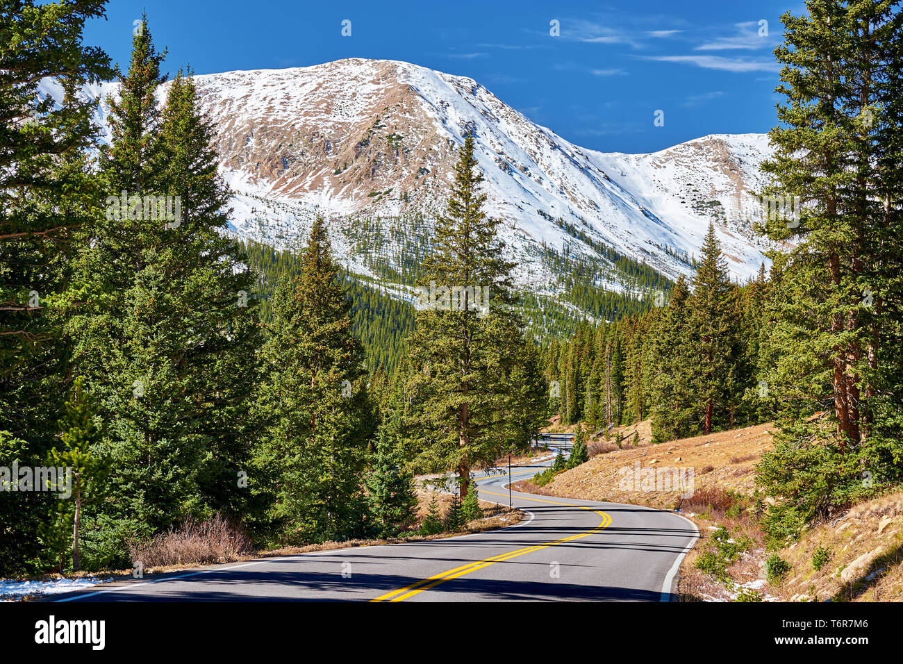Highway in Colorado Rocky Mountains Stock Photo - Alamy