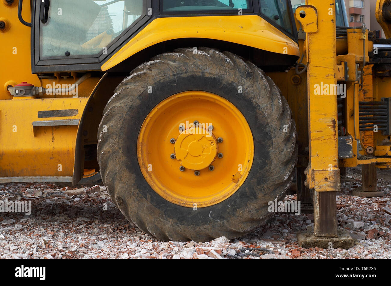 construction excavator close up Stock Photo - Alamy