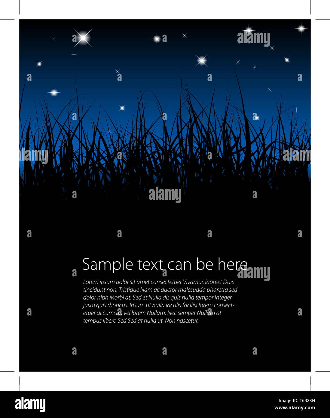 Blue vector grass background with place for your text Stock Vector ...