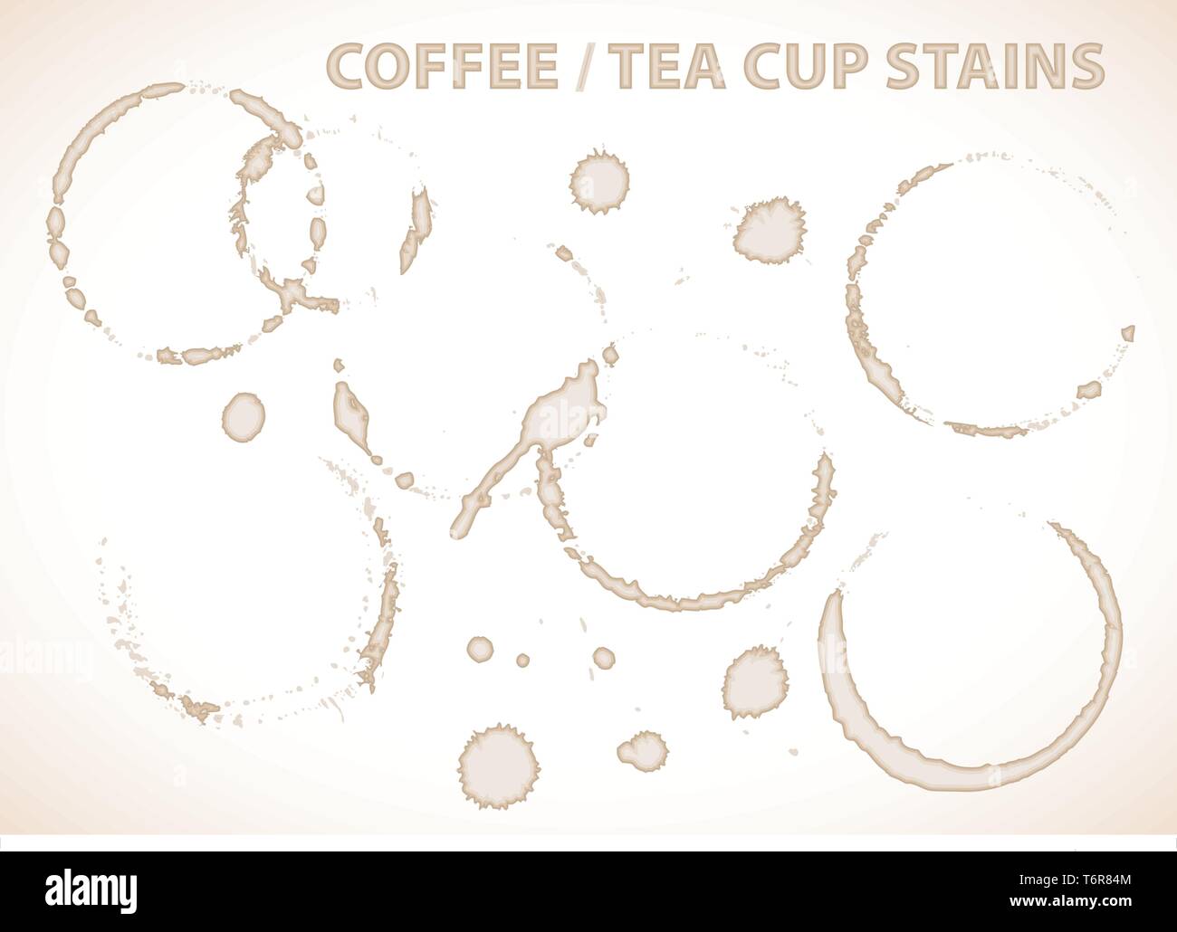 Coffee or tea cup stains on white background Stock Vector Image & Art ...