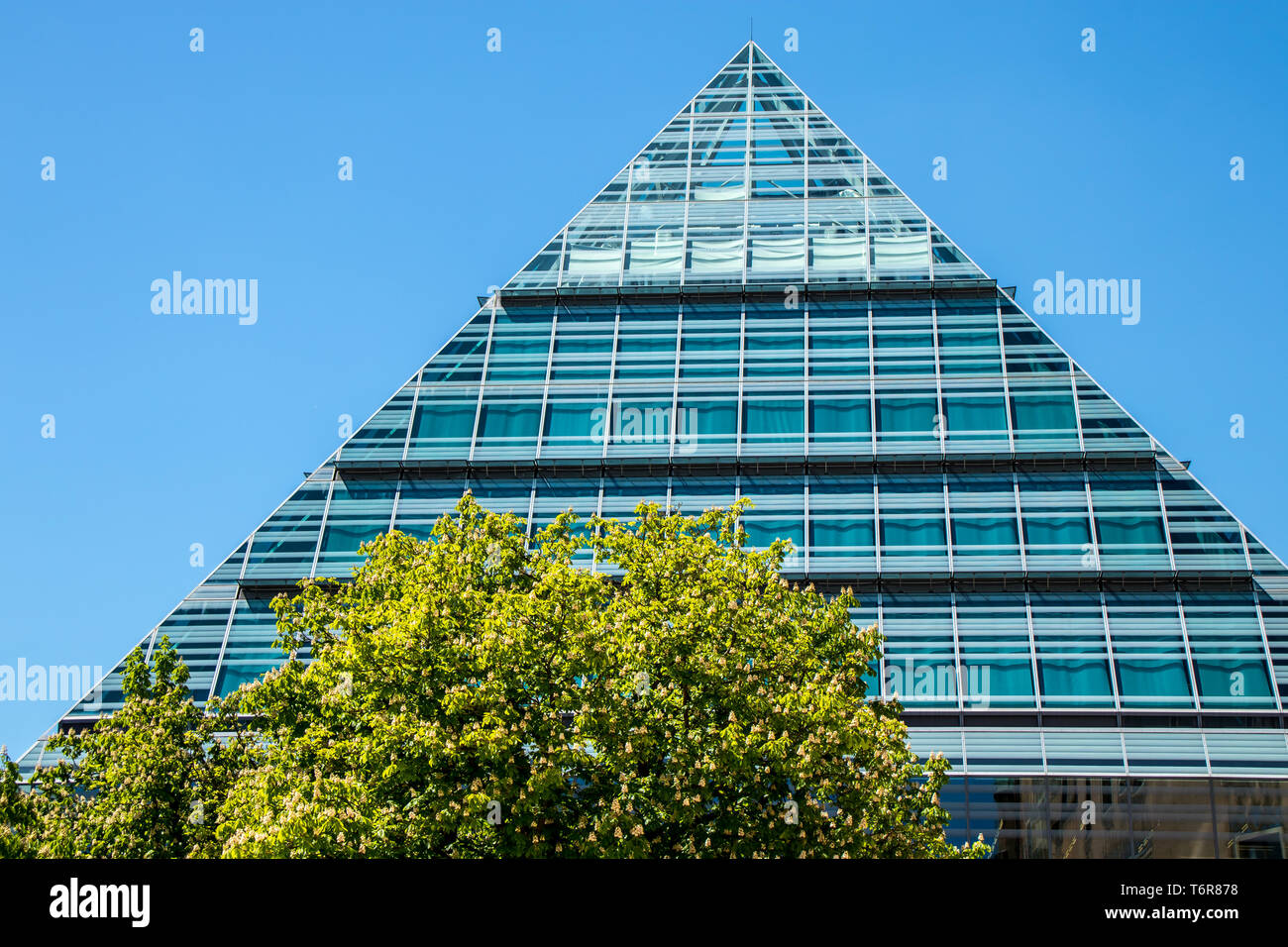 Glass pyramid Library Ulm Stock Photo - Alamy