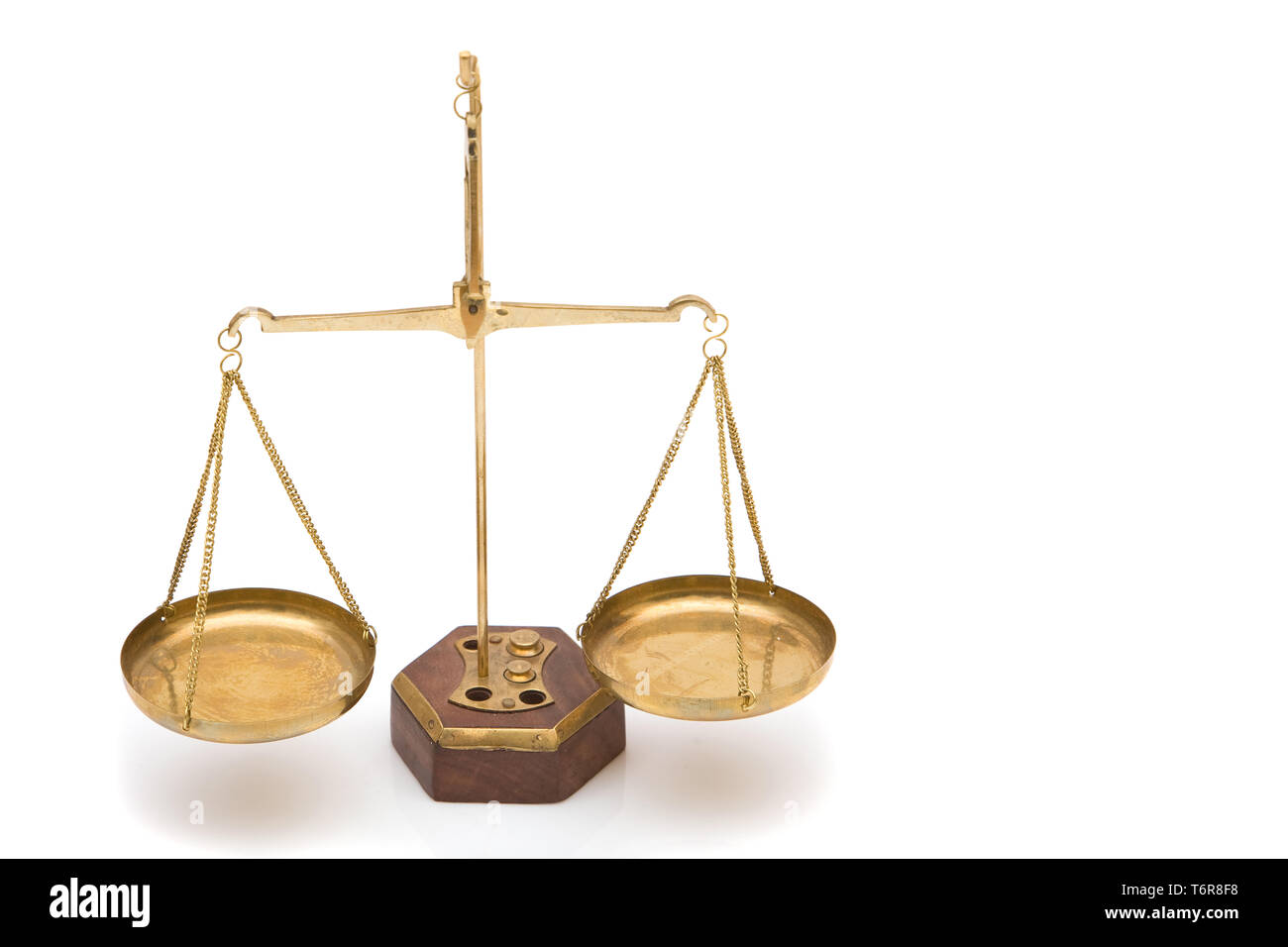 legal concept with scales of justice on white, space for messages Stock ...