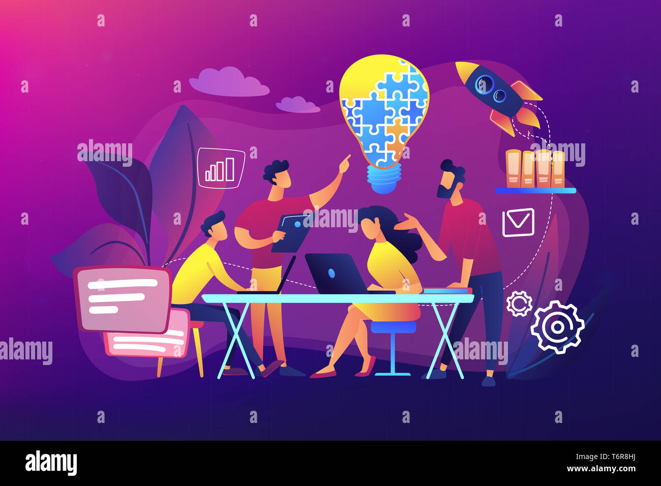 Collaboration concept vector illustration Stock Photo - Alamy Collaboration concept vector illustration Stock Photo - Alamy